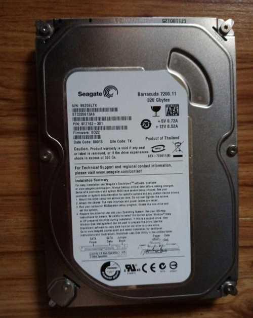 Hdd 320gb seagate barracuda