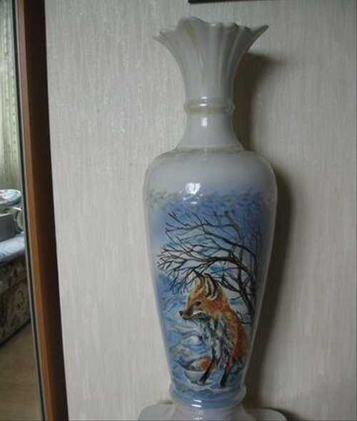 Шикарная фарфоровая напольная ваза