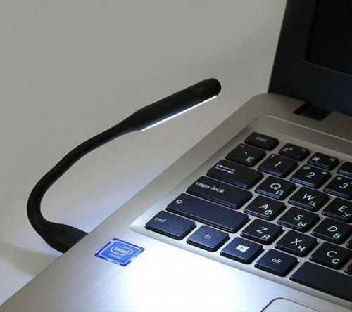 USB светильник на гибкой ножке (6 LED) цвет черный