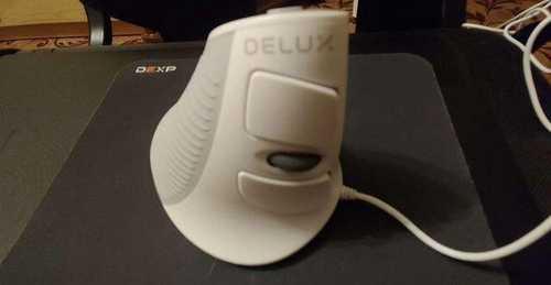 Вертикальная мышь Delux M618 BU