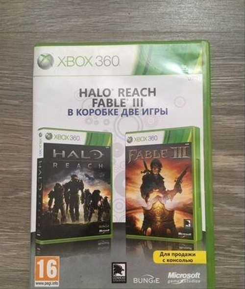 2 Игры Xbox360 Fable3 и HaloReach