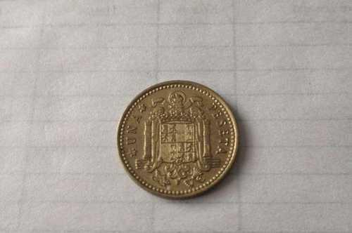 Монета 1 песета 1966г Испания