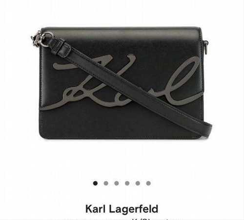 Karl lagerfeld сумка кожаная