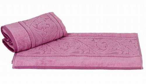 Махровое полотенце 100x150 sultan т.розовый