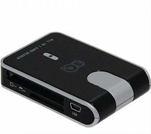 Внешний картридер 3Q USB2.0 (CF/cfii/XD/sdhc/MicroSD/MMC/RS-MMC/MS) #CRM028-F