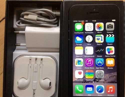 iPhone 5 16Gb Black с комплектом