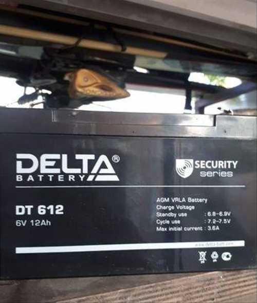 Аккумуляторы Delta 6v12Ah для детских электро маши