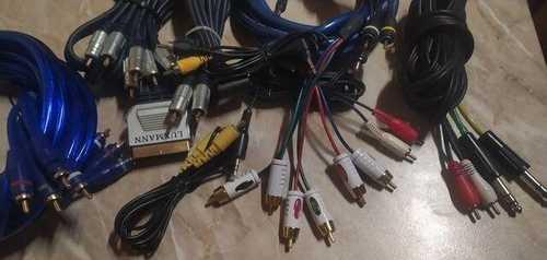 Провода кабели тюльпан RCA колокольчики