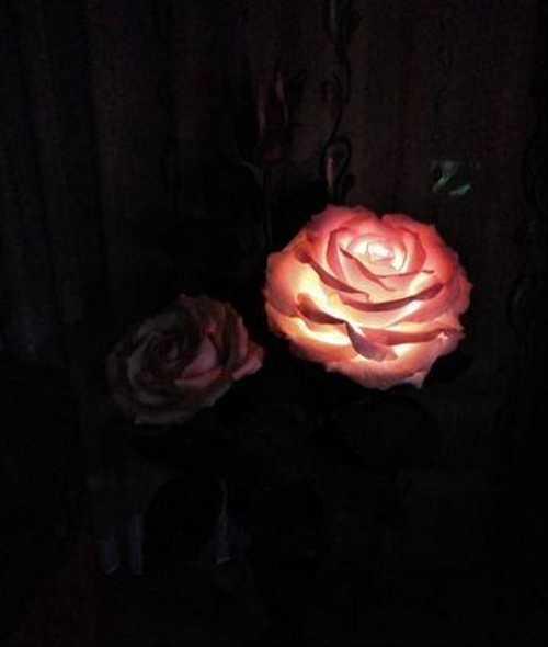 Светильник, роза напольная