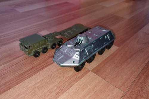 Игрушки СССР: тягач с прицепом и бтр баз