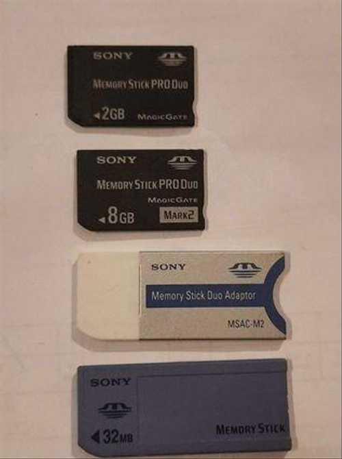 Карты памяти Sony Memory Stick PRO Duo