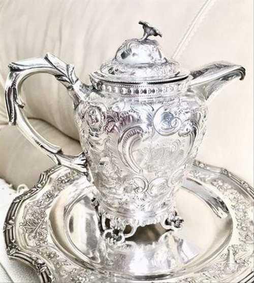 Чайник кофейник серебро 1840 год