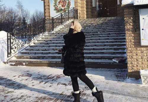 Шуба из песца