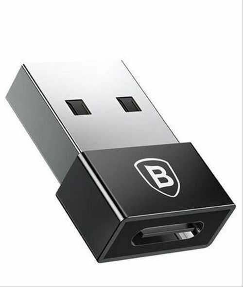 Переходник Baseus Exquisite USB M - Type-С F Черны