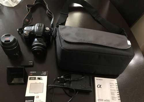 Фотоаппарат Sony Alpha dslr-A550 + два объектива