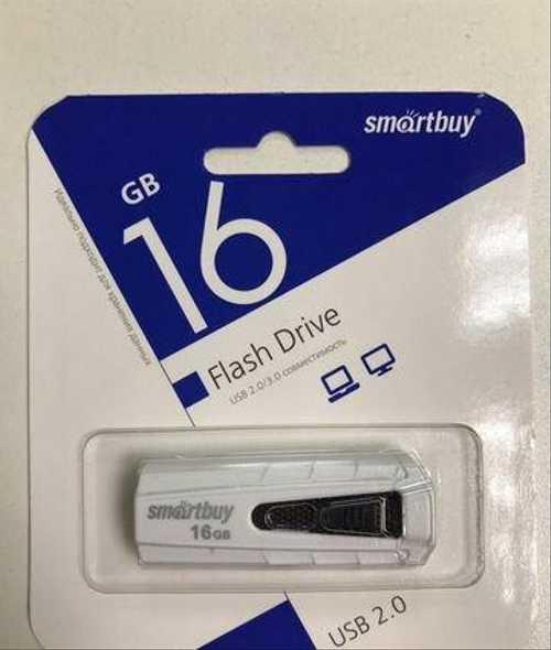 Флешка 16Gb SmartBuy Iron White SB16gbir-W