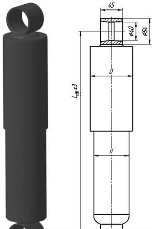 Амортизатор бааз: маз 54327-2915006-20