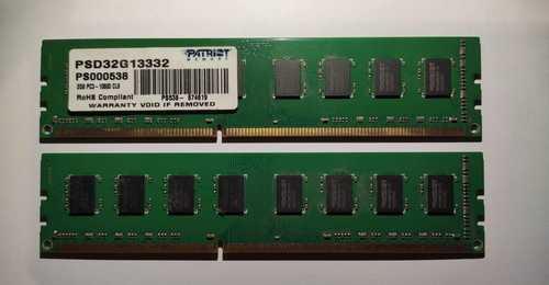 Patriot Memory DDR3 2 гб