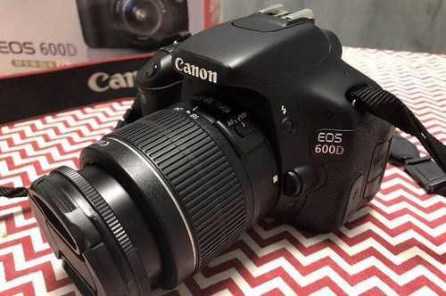 Canon 600d 18-55mm (с коробкой) 7 тысяч пробег