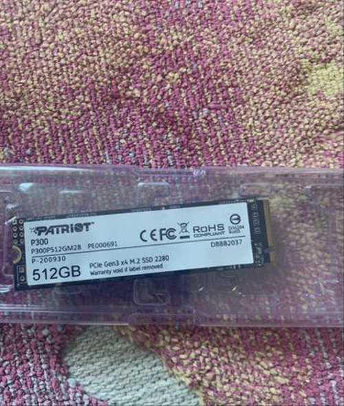 Продается ssd m2 на 512Gb patriot p300