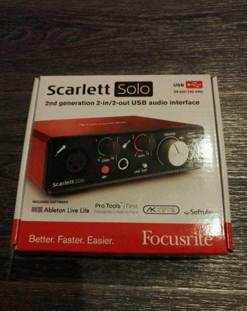 Звуковая карта focusrite scarlett solo 2 gen