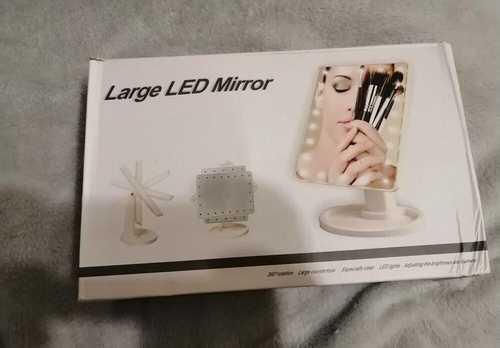 Настольное косметическое зеркало с led подсветкой