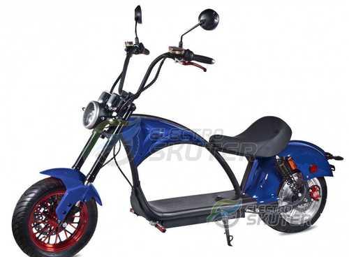 Электроскутер Citycoco Harley Chopper Синий 2000W