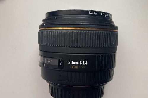 Объектив портретный Sigma 30mm 1.4 фикс для Canon