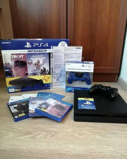 Sony PlayStation 4 Slim 1Tb + dualshok 4 ps4