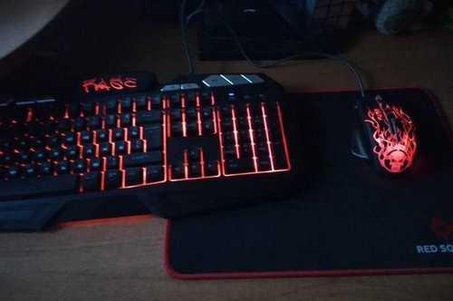 Dexp Rage игровые клавиатура +мышь с подсветкой