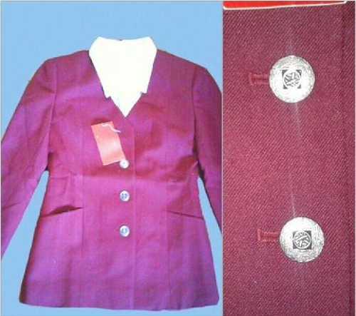 Новый бордовый шерсть пиджак 125 - 34 на девочку