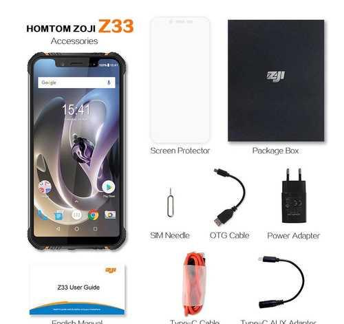Homtom Zoji Z33 - защищенный смартфон с "челкой"