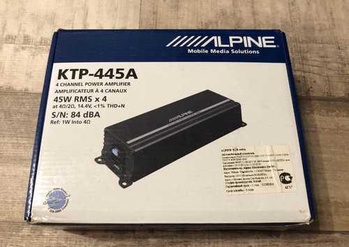 Alpine ktp 445 схема