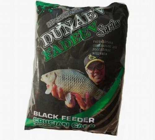 Прикормка dunaev-fadeev 1кг black feeder crucian C