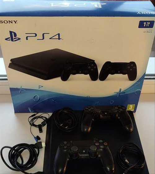 PS4 slim + 82 игры