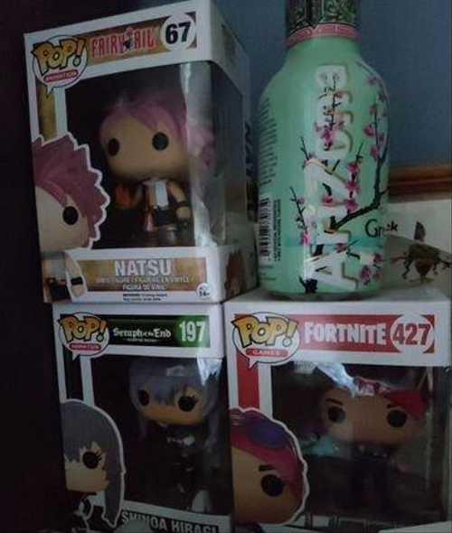 Funko pop fairy tale, seraph no end, Fortnite
