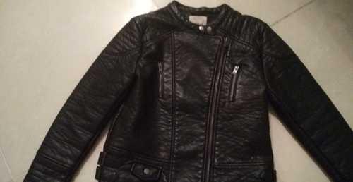 Куртка косуха zara, тёплая, 13/14 лет, эко кожа