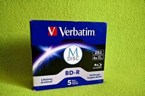 Blu-ray диски Verbatim 98900 MDisc BD-R 25GB 5 шт