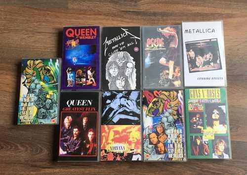 Видеокассеты Queen, Metallica, guns n’roses, nirva