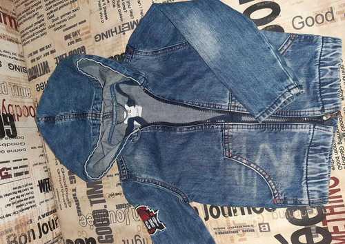 Джинсы, куртка джинсовая на мальчика рост 104
