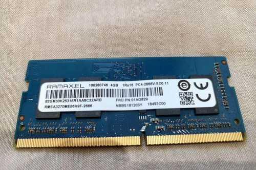 Sodimm DDR4 4gb 2666mhz ramaxel