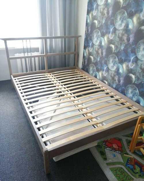 Кровать IKEA двуспальная рикене