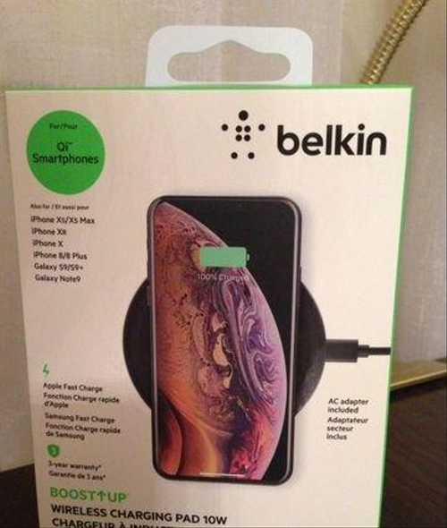 Беспроводное зарядное устройство Belkin 10W- новое