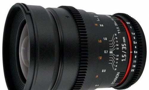 Новый Samyang 35mm T1.5 Vdslr для Nikon, Sony