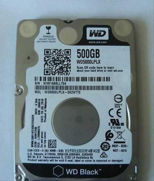 HDD 500Gb, Western Digital (для ноутбука)