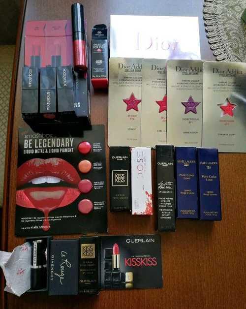 Помады guerlain, estee lauder, smashbix, dose of c