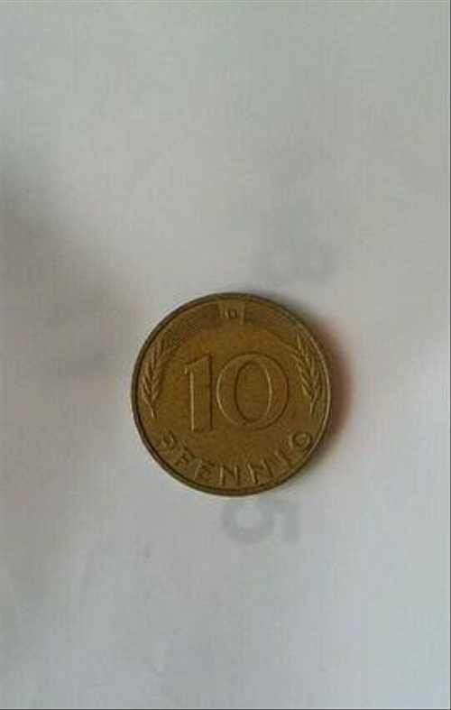 Монета 10 Pfennig