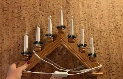 Рождественский светильник-горка с набором лампочек
