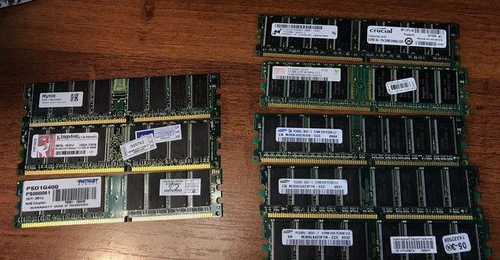 Оперативная память dimm DDR1 1Gb-512Mb