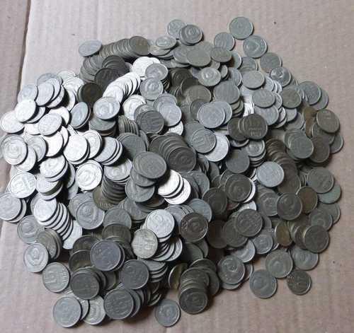 Монеты СССР. 10 и 15 копеек 1961- 1990 г. 2 кг +